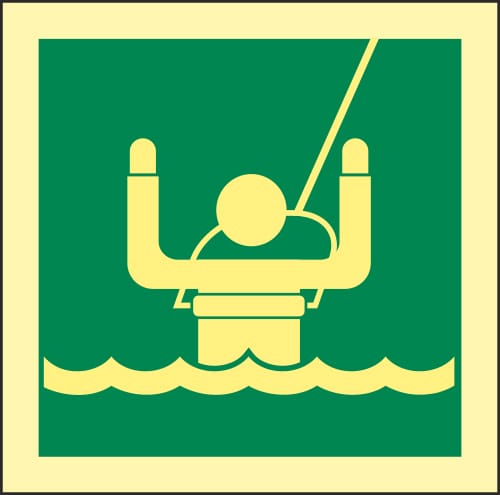 IMO Photoluminescent SafeSign "Rescue Ring" " Collinder® Labelling System